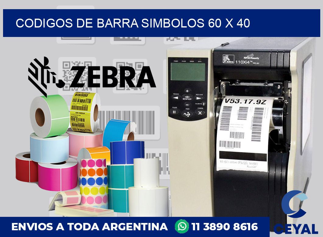 Codigos de barra simbolos 60 x 40 | Venta de Etiquetas