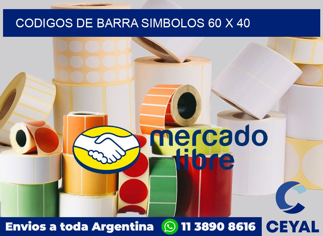 Codigos de barra simbolos 60 x 40 | Venta de Etiquetas